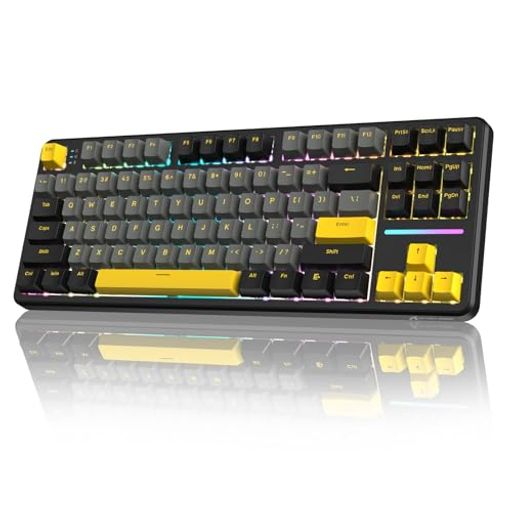 【メカニカルゲーミングキーボード】ATTACK SHARK X87 ゲーミングキーボードで格別なゲーム体験を提供します! このキーボードはBluetooth、2.4Gワイヤレス、有線接続の3つの接続モードに完璧に対応し、ホットスワップ可能な...