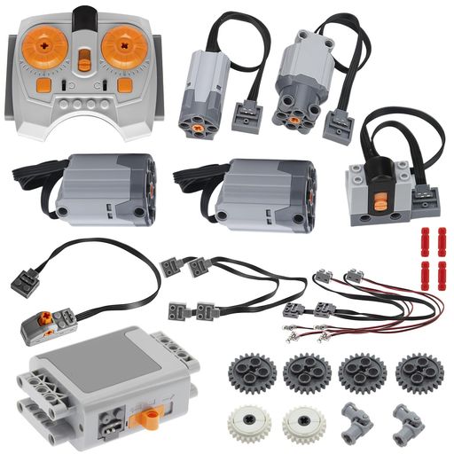 パックに含まれるもの:1*ミディアムモーター、1*Lモーター、2*XLモーター、1*IRスピードリモコン(バッテリーなし)、1*電源機能レシーバー、1*バッテリーボックス(バッテリーなし)、1*コントロールスイッチ、2*延長コード、2*ライ...