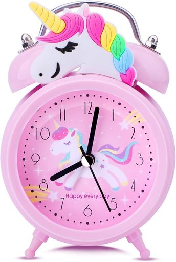 🦄【部屋の装飾】これは子供と女の子のために特別に設計された目覚まし時計です。 この子ども目覚まし時計は、クリエイティブなピンクのユニコーンデザインを使用しており、間違いなく素敵な寝室の装飾です。 ⏰【操作が簡単】12時間制の...
