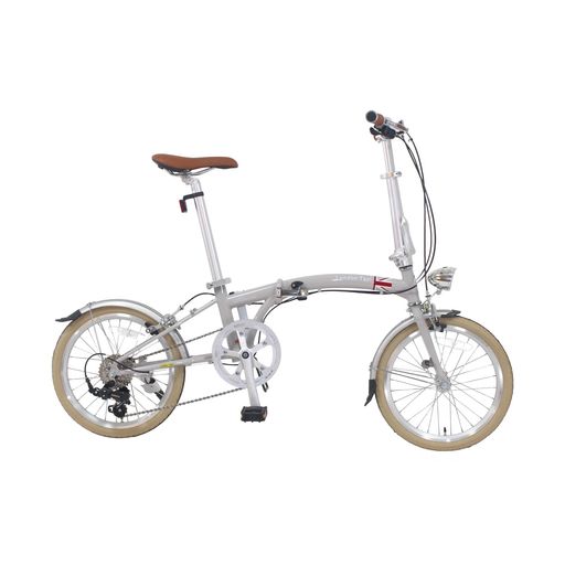 ビンテージスタイルで、シンプル且つ鮮やかなデザインの折りたたみ自転車。シマノ8段変速機セット、ダブルウォールリム ハンドル、ペダル等、一部お客様ご自身での組み立てが必要です。取扱説明書の手順にしたがって組み立ててください。(簡易工具付き)※...