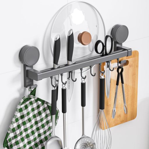 【厳選された素材】高品質のアルミニウムとABS材料を採用、優れている耐久性と安定性、防水防錆、長持ちできます。キッチンなどの濡れた環境下でも安心してお使いいただけます。 【強力真空粘着吸盤】工具やネジを使わずに壁に穴を開ける必要なく、強力な...