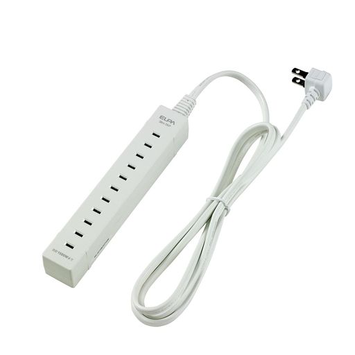 定格:AC125V15A 合計:1500Wまで 使用温度範囲:-10°C~40°C コード長:1.5m