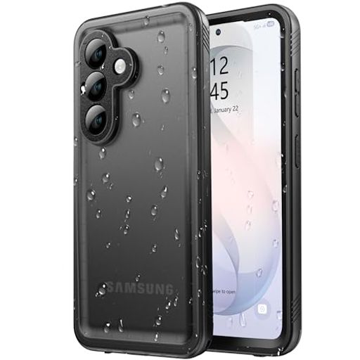 360°全面保護 米軍 スマホケース フルカバー 携帯 ストラップ付き レンズ保護 超薄型 頑丈 IP68防水等級 サムスンギャラクシー S26 用 ボウスイ水中撮影 指紋認証 雨の日 お風呂 6.3インチ 【耐衝撃&amp;全面保護】軍用...