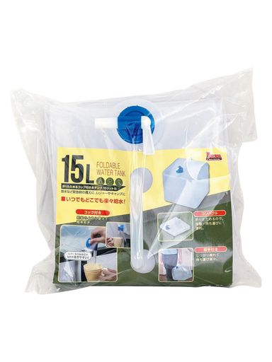 本体サイズ:使用時/約縦26cmx横26cmx高さ30cm、折畳時/約24cmx24cmx9.5cm 本体重量:298g 素材:本体、キャップ/ポリエチレン、コック・ジョイント/ポリプロピレン、キャップ/エラストマー 色:半透明 生産国:中国
