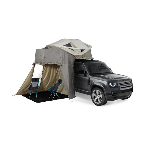 Thule Approachテントのリビングスペースを2倍に。 フロントドアとサイドドアを丸めて閉じた別館をオープンオーニングに変えることができます。 高さ調節可能で幅広い車種に対応。 地面からテントのベースまでの距離が160~215cm ...