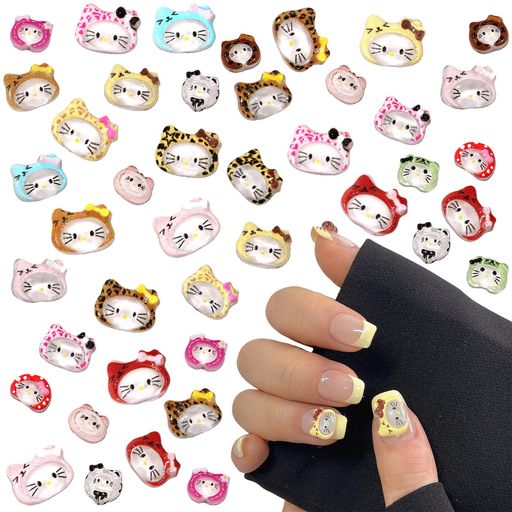 【豊富なデザイン】200個の精巧にデザインされたキャラクタースタイルのパーツは、クラシックな帽子をかぶった猫をテーマに、今流行のメラードカラーと豹柄要素を取り入れています。ご自身の好みに合わせて自由に組み合わせ、個性あふれるオリジナル作品を...