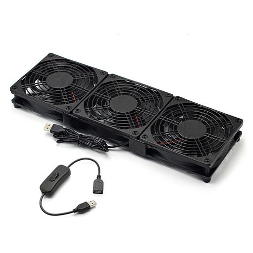 👍【3連静音デザイン】:3連静音デザイン、静かの状態で外付けHDDケース・スマフォ・ゲーム機・パソコンなど数秒で冷却できます。最大回転数は1100rpm+/-10%(x3基)で、風量:38CFM(x3基)です。 Ԁ...