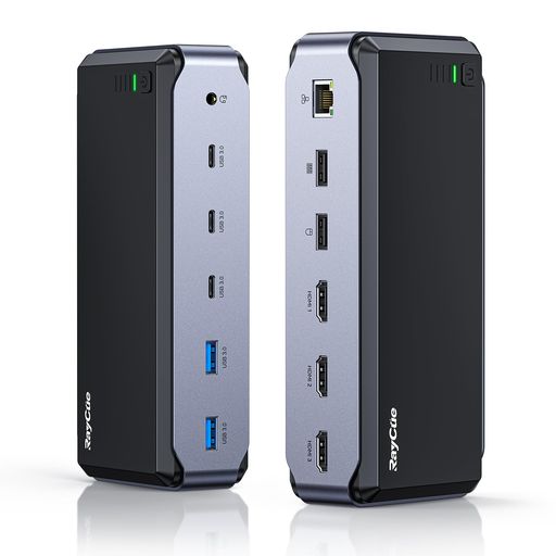 【高画質の複数画面出力】このラップトップドッキングステーションは、トリプルHDMIポートを介してメディアを3台のUHDモニターに同時にストリーミングします。ドライバーをインストールするだけで、3つの画面(HDMI1:4K@30Hz、HDMI...