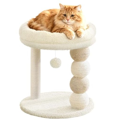 行動 🐱子猫とシニア猫のためのキャットタワー:子猫、シニア猫、平衡感が気になる猫にとって、高すぎるキャットタワーは転落のリスクがあります。こちらの高さ45cmのキャットタワーなら、安心して登ったり遊んだりでき、飼い主様もまっ...