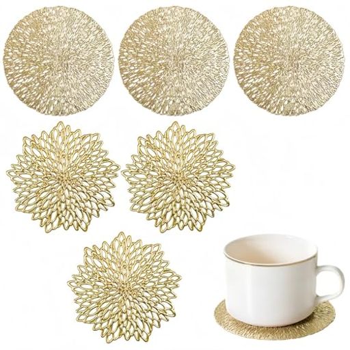 【パッケージ内容】☛コースター6枚セット(2スタイル各3枚セット)、サイズ:10x10cm。温かい飲み物や冷たい飲み物を保持するのに適しており、家具の水濡れ防止にもなります、あなたの家具をしっかり守ります。 【優れた素材】☛これらのコップ敷...