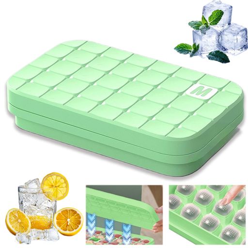 【家庭用の涼しさ必須—大容量製氷皿】1個入りで、一度に28個の四角氷を作ることができます。氷のサイズ:2.5cm x 2.5cm | 製氷器のサイズ:長さ23cmx幅14cmx高さ4cm。大容量設計で、家族全員のニーズを満たし、家庭の集まり...