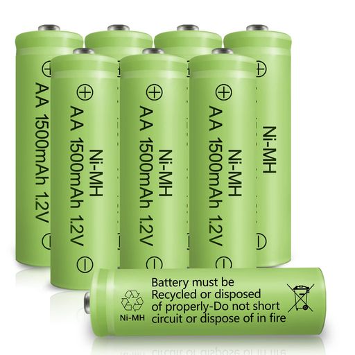 実容量:NiMH AA 電池、8パックNiMH充電式AA電池、内部容量1500ミリアンペア時。ニッケル水素電池は安全で安定しており、爆発リスクがなく、航続力が強く、消費電力が長く、火傷せず、使用寿命が長く、耐久性があり汚染がなく、-20°C...