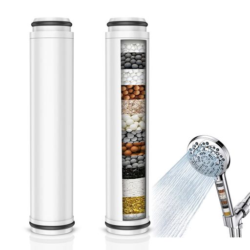 塩素や有害物質を除去。 交換用フィルターカートリッジ 注意:この2パック交換用フィルターカートリッジは、Vatexフィルター付きハンドヘルドシャワーヘッドにのみ適合します(ASIN:B0C7Z4TCV2)。他のブランドのシャワーヘッドには適...