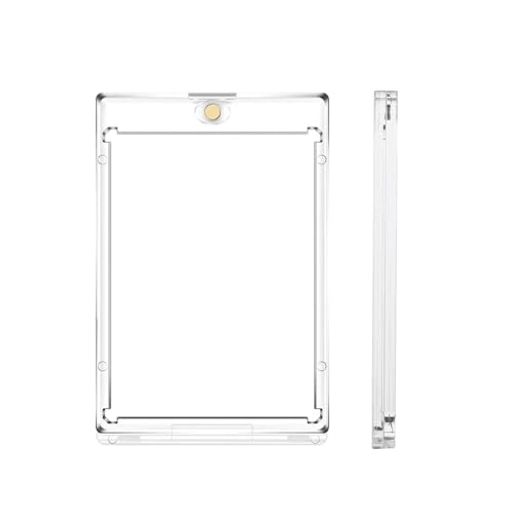 商品サイズ:約11x7.3x0.7cm、カードスロットサイズ:約6.5x9cmカード、枠スロット厚さ:約1mmです。マグネットローダー1本です。 マグネット式で開閉します。表面にuvカット加工を施し、光の照射を抑え、太陽光や紫外線からカード...