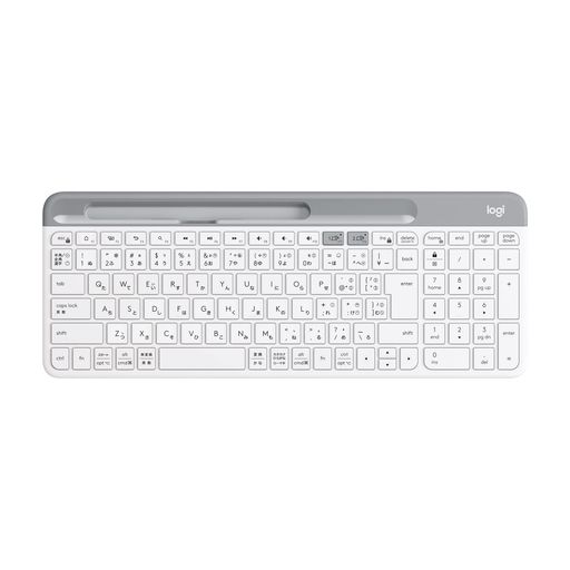 スタイリッシュでミニマムなデザインが魅力の超薄型・静音ワイヤレスキーボード ロープロファイルの静音キーを採用/テンキーを搭載しコンパクトながらも高い生産性を実現 キーボード上部にスマートフォンを立てられるフォルダー(溝)付き/パソコンのよう...