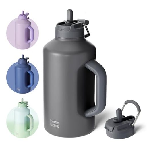 【1.8L大容量&amp;大ハンドル】BOTTLEBOTTLE保冷水筒は、1.8Lの大容量で、1日に必要な水分補給をしっかりとサポートします。広口設計により、氷やフルーツを簡単に追加でき、冷たい飲み物を長時間楽しむことができます。大きなハン...
