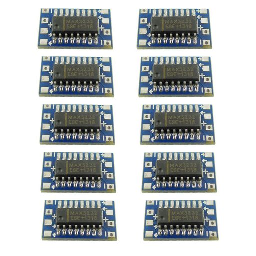 RS232-TTLコンバータモジュール チップ:MAX3232CSE 電圧範囲:3V~5V 最高のボーレート:120KBPS以上はお勧めしません。 サイズ:9.4mm*15.9mm