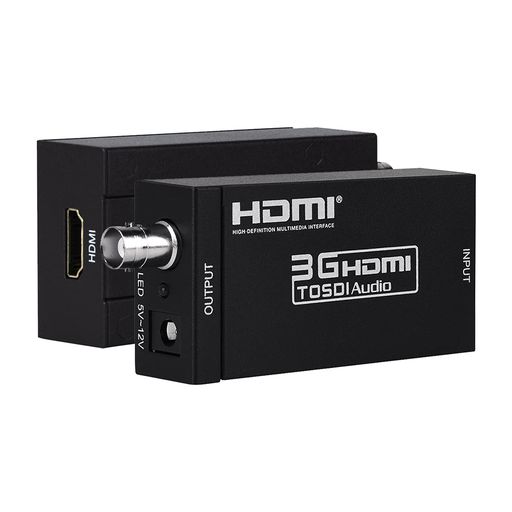【HDMIからSDIへのコンバーター】HDMI to SDI コンバーターを使用すると、HDMI信号をSDIディスプレイに表示しながら、SD-SDIから3G-SDI 2.970 Gbit / sまでの高ビット率を確保して、損失のない高解像度...