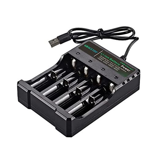 ⚡【4ベイ18650バッテリー充電器】バッテリー充電器は4つのバッテリーを同時に充電するための4つの調節可能なスロットを備えています。 3.7Vまたは3.8Vリチウムイオンバッテリーに適用します。 リチウムイオンLiFePO4 IMR IN...