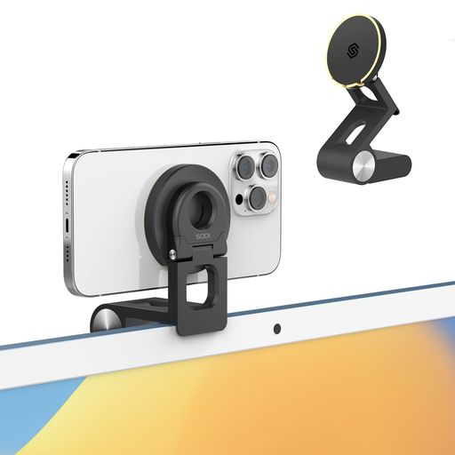 【3-in-1多機能スタンド】SODI MagSafe対応iPhoneスタンドはロボットにインスピレーションを受けました。ユニークなデザインだけでなく、汎用性にも高います。iMacのカメラマウントやMacBookの連係カメラマウントとして使...