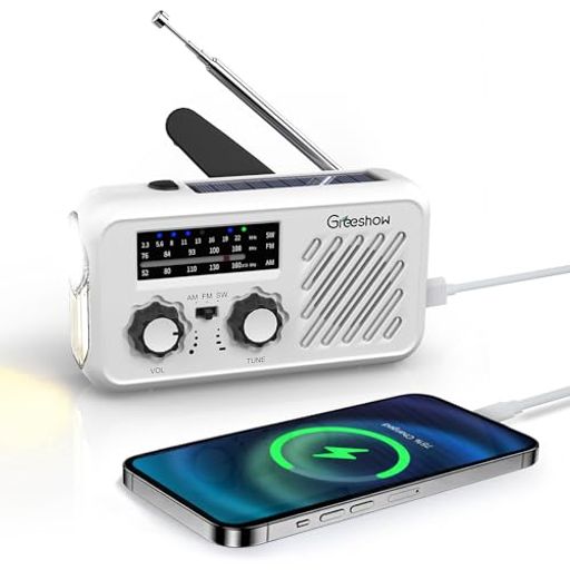 【卓越したラジオ受信機能】Greeshow 297は災害時に欠かせない多機能ラジオです。AM/FM/SWの広い周波数範囲(AM:522~1656KHz、FM:76~108MHz、SW:2.3~22MHz)に対応し、災害時に重要な情報を確実に...