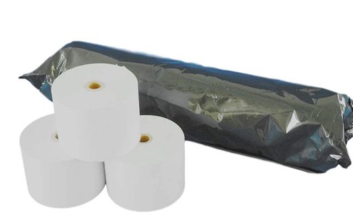 58mm幅x80mm径 63m巻 17.5mm紙管 個別包装 5巻セット