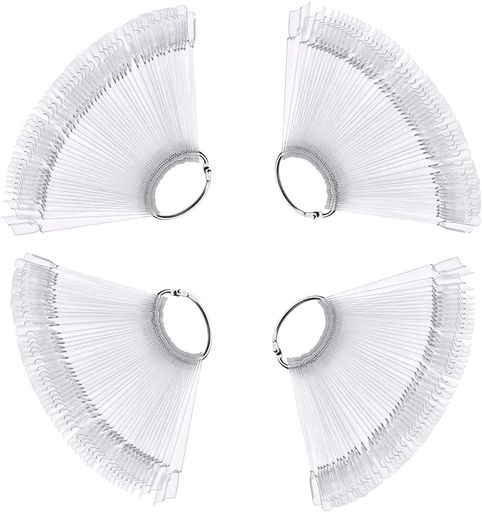 ►【サイズ:】約12.8cm*1cm。 ►【保存しやすい】偽ネイルアートの先端がくっつくように設計された金属リング。混乱の心配はありません。 ►【広範な応用】自然爪の先の伸び、ジェルネイルアートデザイン、ガラス繊維ネイル制作などの個人と専門...