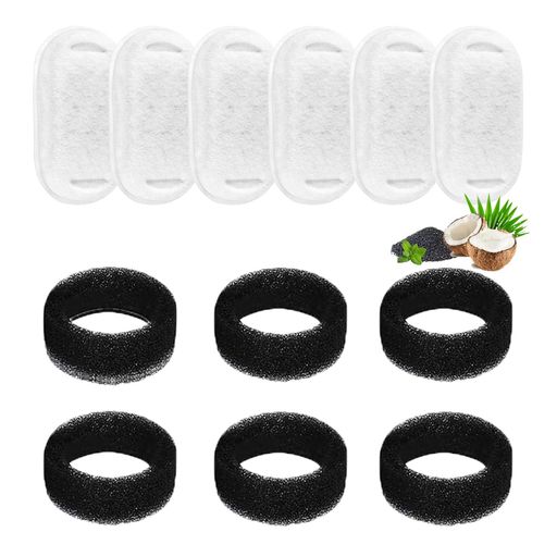 【パッケージは含む】:12個猫 給水器 フィルター。6つのサイズ:7.59 x 4.29 cm、6つのサイズ:10.16 x 2.79 cm、内径:5.79 cm.大部分の自動給水器に適用されるので、購入前にサイズを確認してください。 【良...