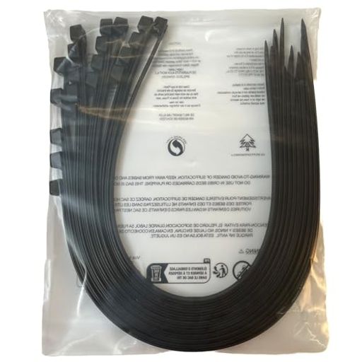 【より太い】長さ:450mm 幅:9mm 厚さ:1.6mm 引張強度:80kg 【より丈夫な材料】PA66/ナイロン66を採用しており、80kgの引張強度を達成します。 【幅広いシーンで利用可能】使用温度範囲:-35°C~85°C 【Ezy...