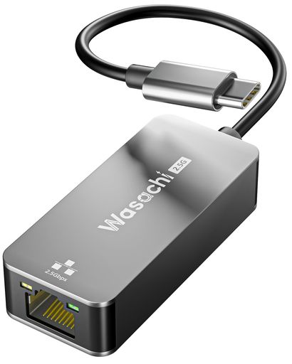 【2.5GBPS超高速イーサネット通信】 WASACHI有線LANアダプターはUSB-C TO RJ45変換で最大2500MBPSの高速データ転送を実現。4K動画ストリーミング・大容量ファイル転送・ビデオ会議を快適サポート。(※ご注意:2....