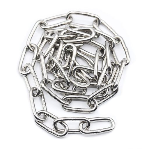 素材・形状等:304 ステンレス リンクチェーン 線 径:5.0mm 内 径:30mmx10mm 長 さ:5m 重 さ:約2.15kg サビに強い高品質のステンレス製品で、高い強度を保ち、耐久性に優れているので雨にも負けず屋内外でご使用いた...