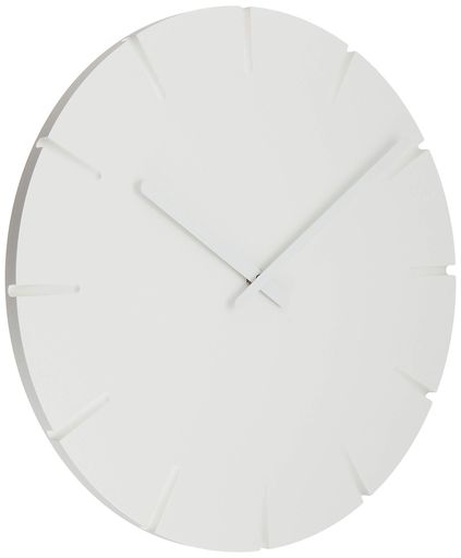 サイズ:直径305x奥42mm 重量:730g 材質:無機質系人造木材 原産国:日本 付属品:壁掛け用木ネジ、単3電池1本 使用ムーブメント:ステップムーブメント