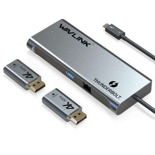 高画質の複数画面出力:Thunderbolt3USB-CポートをデュアルDisplayPortモニター、ギガビットイーサネットおよびUSB3.0ポートに変えて、パソコンにさらに多くのことをさせまます。60Hzのデュアル4KDisplayPo...
