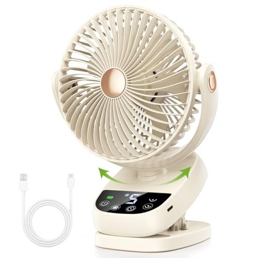 【2026年モデル 独自開発LCDタッチパネル搭載の卓上扇風機】従来のガチャガチャとしたボタン音にさようなら。革新的なLCDタッチパネルが、今までにないハイテク感とファッション性をもたらし、優しくタッチするだけで簡単に操作できるスマートな使...