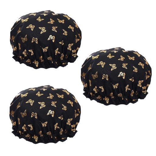 二重層シャワーキャップ:女性用シャワーアクセサリーとして、当社のシャワーキャップにはシャワーで髪が濡れるのを防ぐために防水PEVAの内層が2層含まれており、外層はポリエステルで洗練されたスタイルを実現し、ヘアキャップを美しく見せます。 サイ...