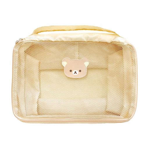 可愛いキャラクターをあしらったポーチです リラックマのポーチです 高さ212mm幅340mm奥行き80mm