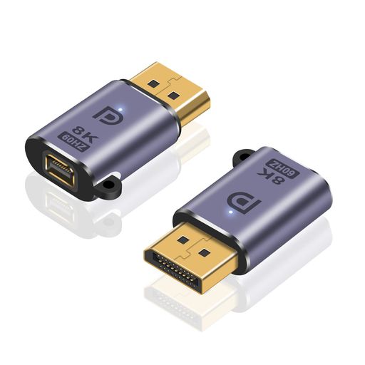 【双方向 DP to Mini DP 】: Mini DisplayportトランスDisplayportアダプタは、Mini DPからDPへ、またはDPオスからMini DPメス へのUHD表示信号の伝送を視覚性能に影響を与えることなく行...