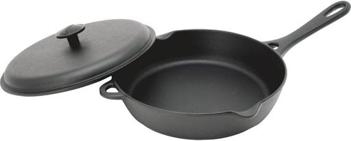 野菜の炒め物、肉や魚のパンフライ、ステーキの焼き付け サイズ(cm):41x26x(H)11 内径23.5cm 深5cm 材質:鋳鉄(黒焼付加工) 原産国:日本