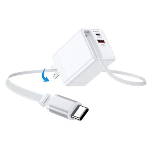 【巻き取りケーブルで充電が劇的にラクに!】従来の充電器+ケーブル方式に別れを告げましょう! 35W巻き取り式設計は、ケーブル絡まり・収納スペース不足・外出時の煩雑さを一挙解決。コードが本体にスッキリ内蔵されるため、バッグ内で他の物に絡まる心...