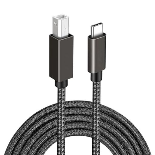 【USB C to USB 2.0 Type B ケーブル】USB(Cタイプ)端子を持つラップトップ、MacBook Pro 13などのタブレットとUSB2.0 B端子を持つスキャナー、プリンター、DJコントローラー、Midiキーボード、サ...