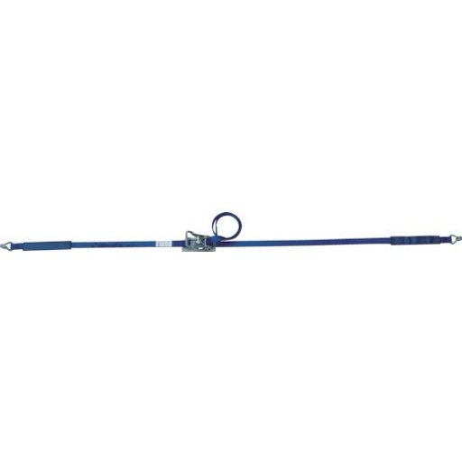 ●最大使用荷重(t):0.47●ベルト長さ(m)巻取側:7●べルト長さ(m)固定側:1●色:ブルー●ベルト寸法(mm)幅x厚み:25x2.0 ●コーナープロテクター付●バックルシート付●ナローフックタイプ ●ベルト:ポリエステル●ラチェット...