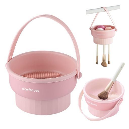 🥰【3in1メイクブラシクリーナー】メイクブラシドライ・水洗浄、メイクブラシ置き台、オシャレフェイスブラシ+シャドーブラシドライ洗浄スポンジ。化粧ブラシ洗浄に必要なディテールを一つの製品に集まれました! 😊【...