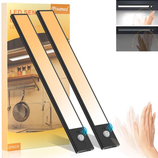 【モーションセンサーと手波センサー】人感センサーライトには2種類のセンサーがあります。AUTO(自動)モードで、3m/120°の範囲内の運動が検出されると自動的にオンになります。約20秒以内に何の動作も検出されないと、キャビネットライトがオ...