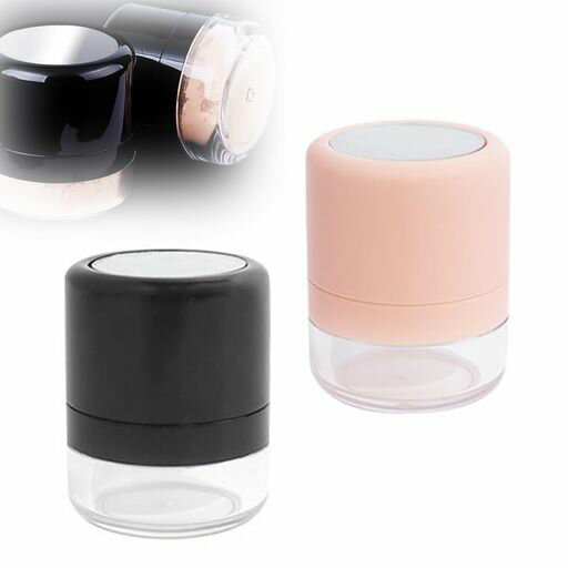 【パッケージ】ルースパウダーケース2個入り。カラー:ピンク、ブラック。サイズ:約39x66mm。 【素材について】メイクアップパウダーケースの本体は高品質のABS素材で作られています、防水性と耐摩耗性に優れ、長寿命を保つことができます。優れ...