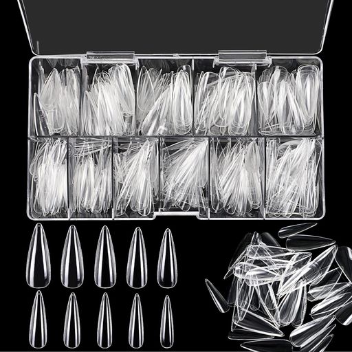 商品仕様:収納ボックスに合計500枚のクリアなネイルチップが入っており、10種類のサイズ、各サイズに50枚あります。爪先に番号で表記されていることがあるりので、万が一混ぜられてもわかりやすいです 素材:ネイルちっぷの素材はABS樹脂を採用し...