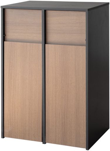 インテリアに溶け込む木目調デザイン。キャスター付き木製ダストボックス。 扉を押すだけで簡単にゴミが捨てられるプッシュ式のゴミ箱。片手が塞がっていても作業を中断せずにサッとゴミが捨てられます。扉がゴミから発生するニオイ漏れも防ぎます。 ゴミ箱...