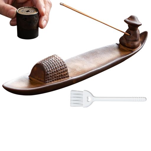 【耐久性】高品質の木材で作られた耐久性。木製の素材は、持続可能性を保証し、あなたの家に選択肢を提供します。セット内容:香炉1本、ブラシ1本。(お香は付いていません) 【洗練されたデザイン】ナチュラルな外観により、このスタンドはシンプルであり...