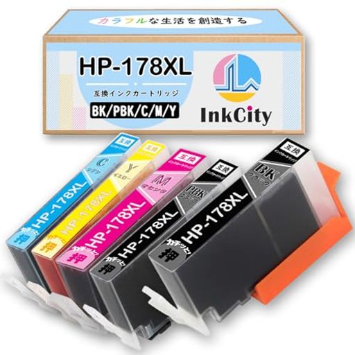 【対応機種】:HP 178XL 互換インクカートリッジの対応機種:Deskjet 3070A、Deskjet 3520、Officejet 4620、Photosmart 5510、Photosmart 5520、Photosmart 55...