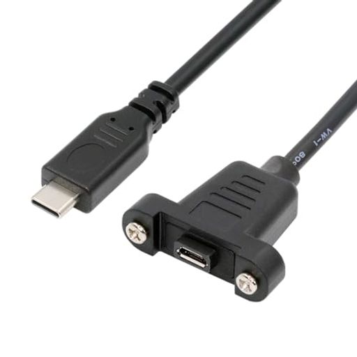 コネクタA:Micro USB2.0メスデュアルスクリューロックパネルマウント。コネクターB:USB Type-Cオス。 リバーシブルデザイン:タイプCコネクタ用のリバーシブルデザイン、リバーシブルプラグの向きケーブル方向。 高速:Micr...