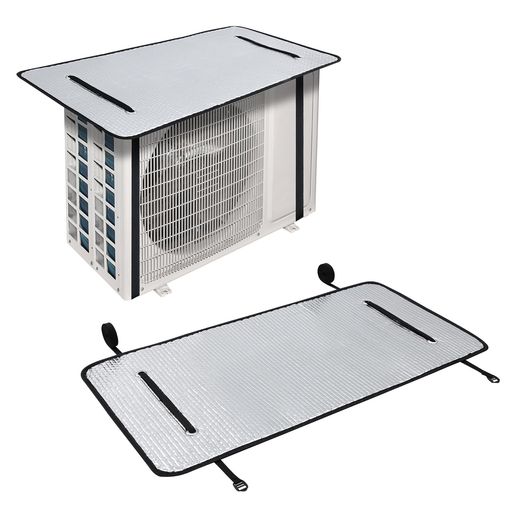 【商品仕様】サイズ : 80x40cm(本体)/対応サイズ: 約82.0x31.0cm(周囲220cm以下)※市販のほとんどの室外機に適合。素材 : アルミ箔+ポリエステル。付属品 : ベルト2本(各長さ約240cm) 【幅広い室外機に対応...